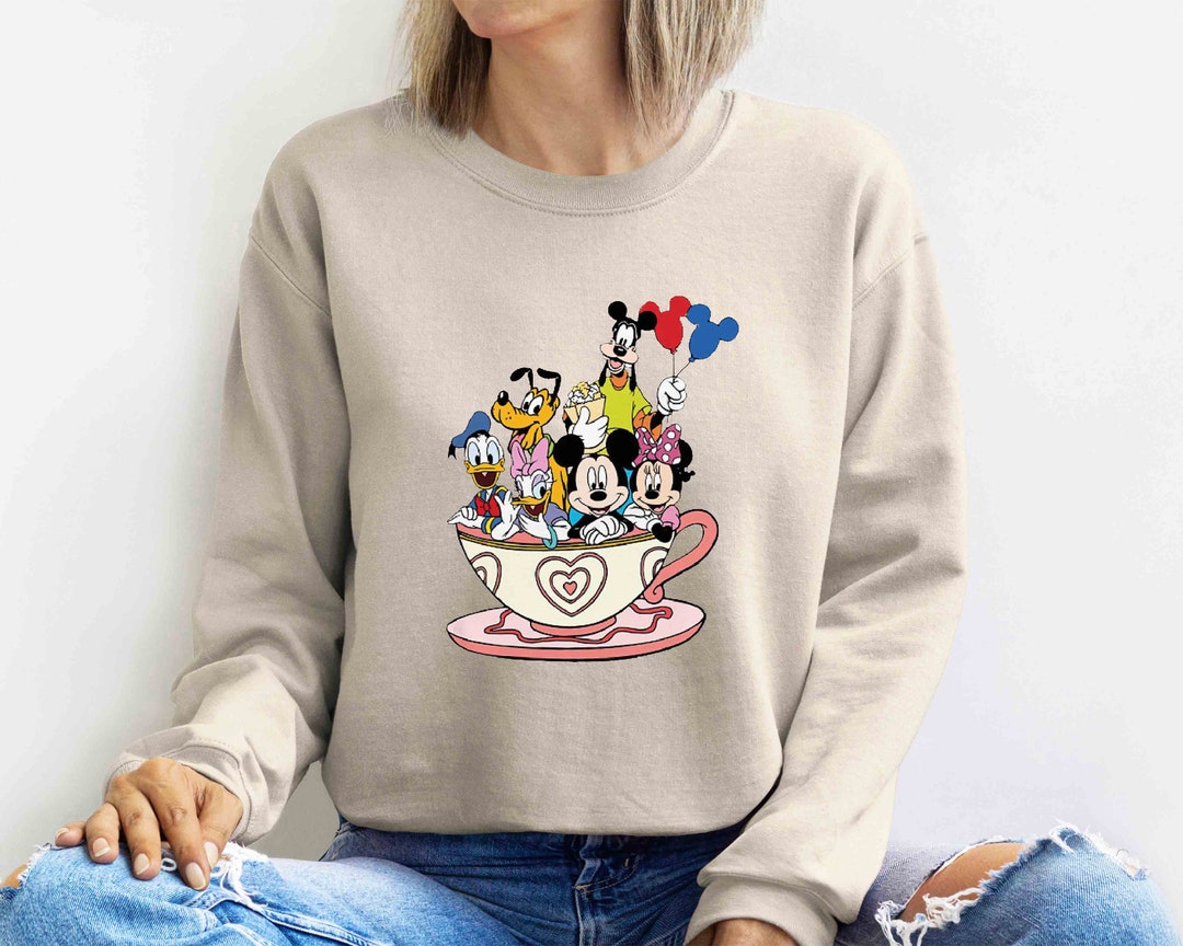 Disney Mickey and Friends Tea Cup Balloons Tee, Disney Characters Tea ...