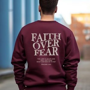 Faith Over Fear Christian ,christian Sweatshirt ,jesus Sweatshirt ...