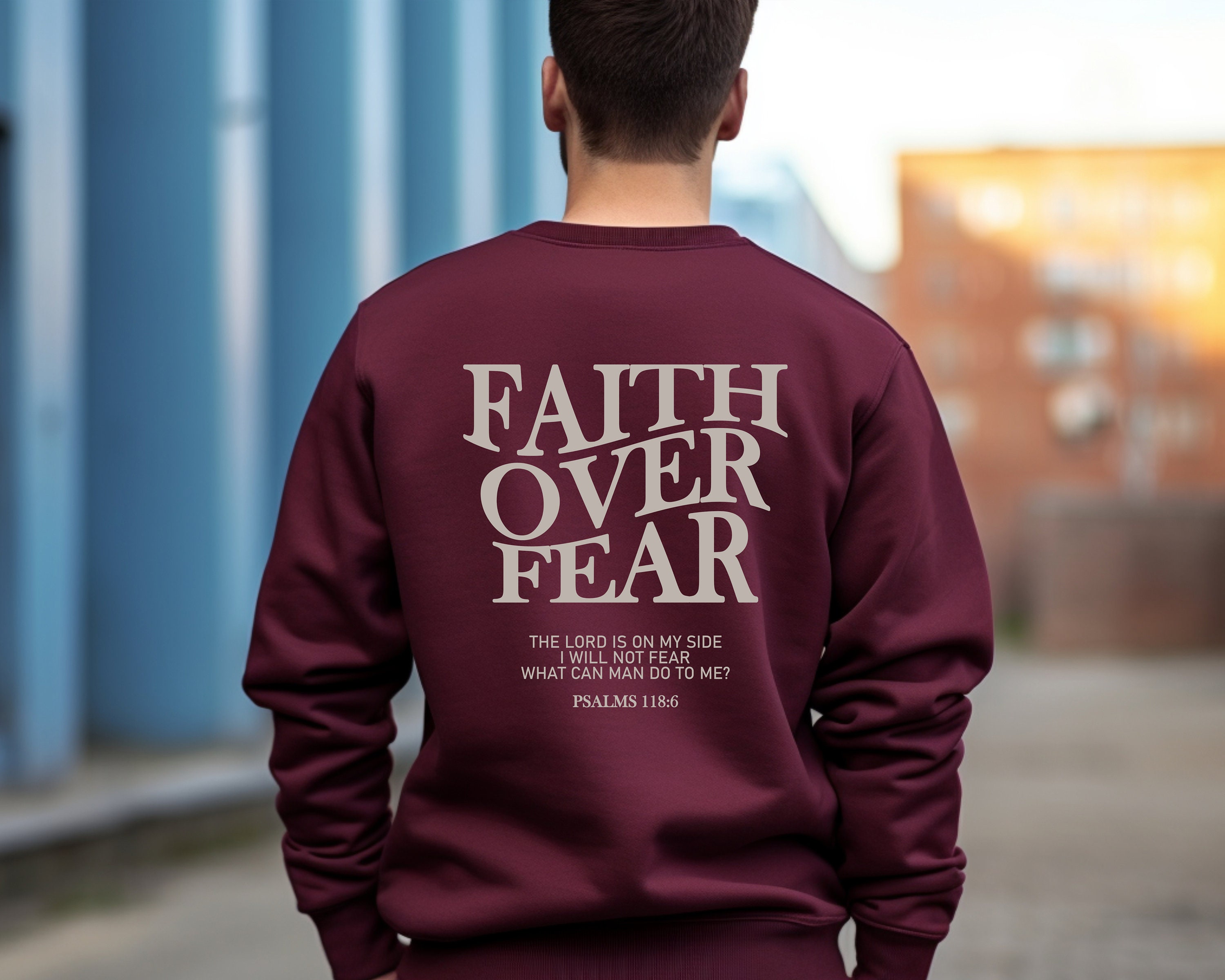 Faith Over Fear Christian christian Sweatshirt jesus - Etsy