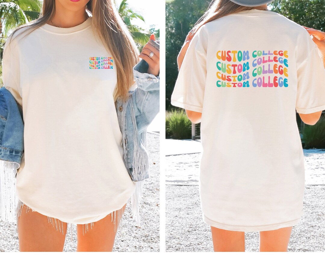 Custom College Shirt, Custom University Shirt, College Acceptance Gift ...