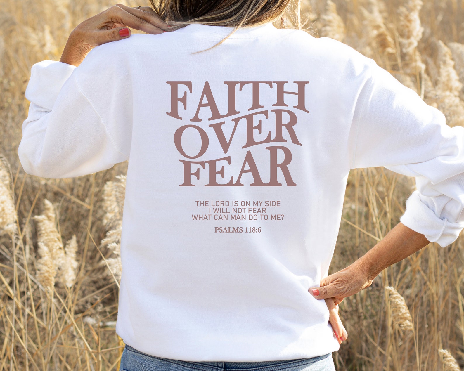 Faith Over Fear Christian christian Sweatshirt jesus - Etsy
