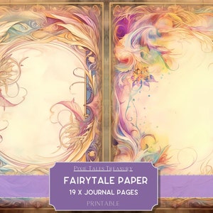 Fairytale Empty Paper Fantasy Junk Journal Kit Decorative Floral ...