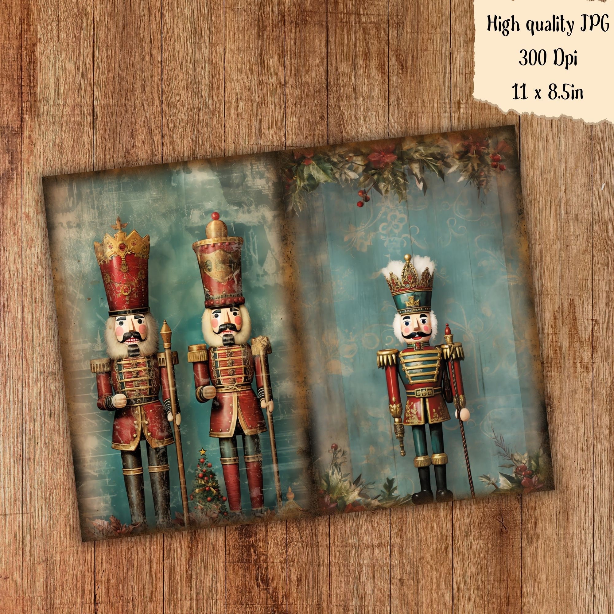 Nutcracker Christmas Junk Journal Kit Christmas Ephemera Scrapbook ...