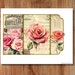 Roses Trifold Folio Junkjournal Kit Vintage DIY Mini Folio Junk Journal Kit Digital Folding ...