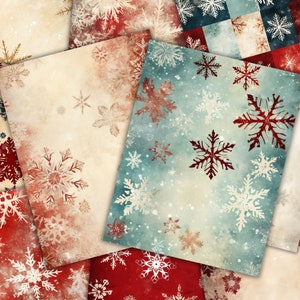 Christmas Scrapbooking Paper Christmas Junk Journal Pages Collage Sheet ...