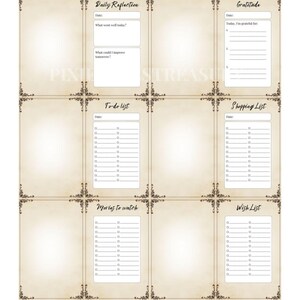 Writing Journal Planner Log, Printable Daily Tracker, DIY Scrapbooking ...