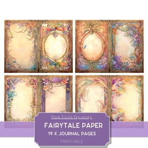 Fairytale Empty Paper Fantasy Junk Journal Kit Decorative Floral ...