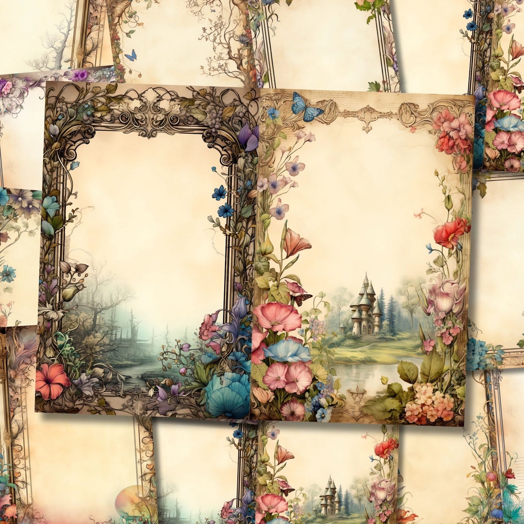 Fantasy Junk Journal Pages Magical Fairytale Journaling Paper ...