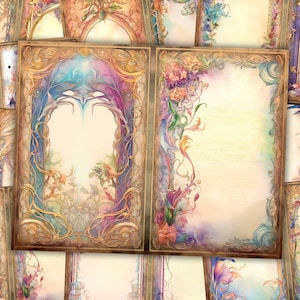 Fairytale Empty Paper Fantasy Junk Journal Kit Decorative Floral ...