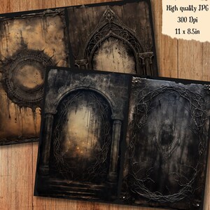 Dark Portal Junk Journal Pages Black Mystic Magical Fantasy Junkjournal ...