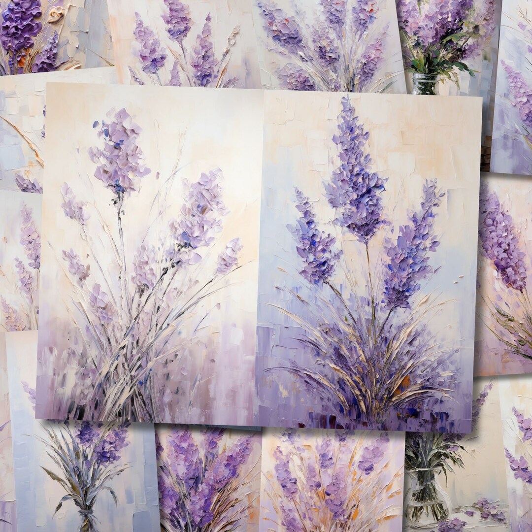 Lavender Flower Junk Journal Pages Junkjournal Paper Floral Printable ...
