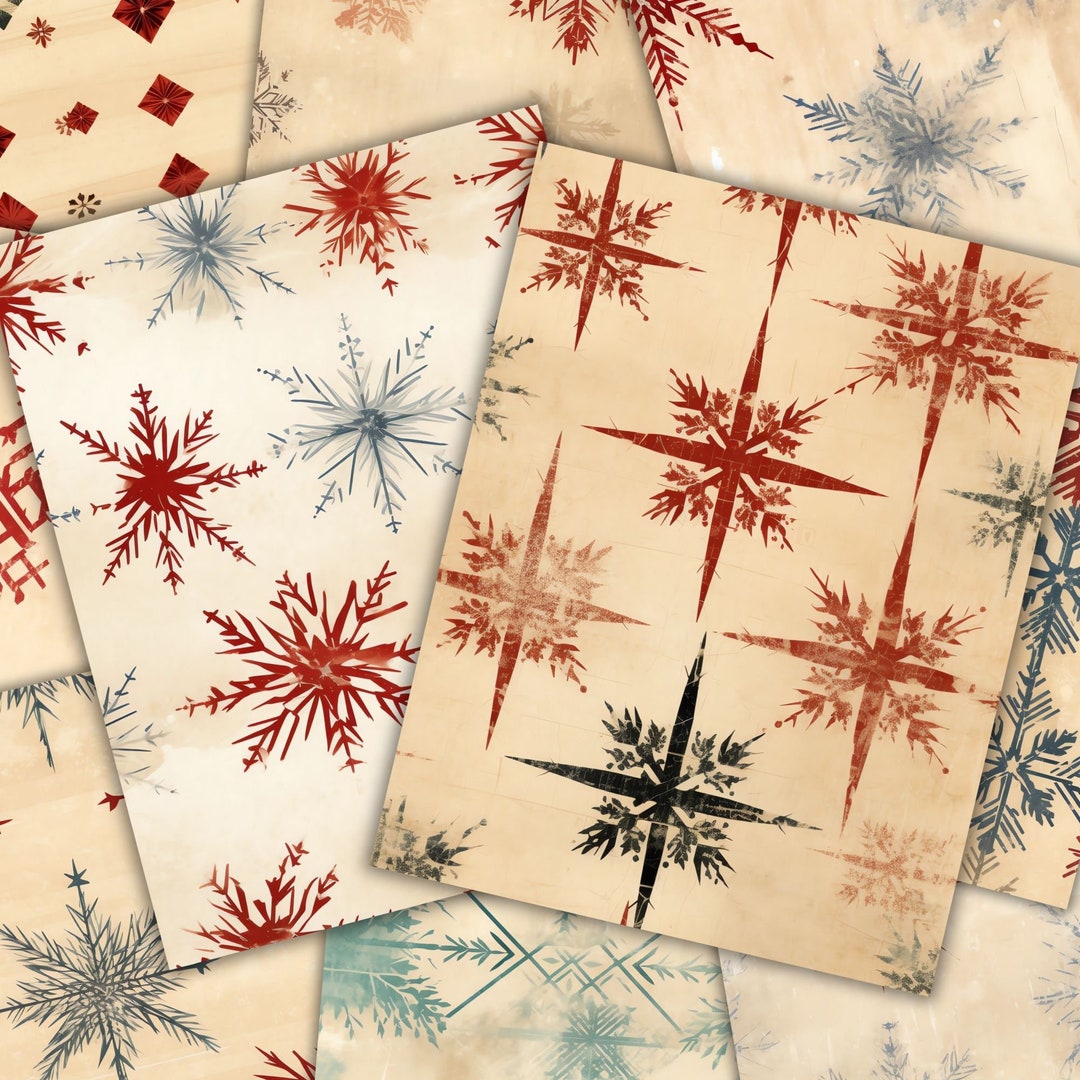 Old Christmas Scrapbooking Paper Printable Christmas Shabby Junk ...
