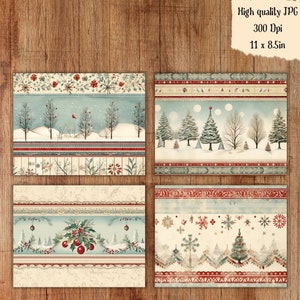 Christmas Junk Journal Kit Winter Scrapbook Paper Collage Sheet ...