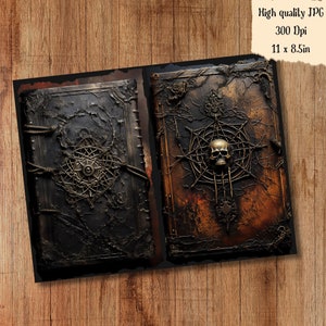 Book of Shadows Junk Journal Pages Mystic Dark Witch Magical ...