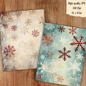 Christmas Scrapbooking Paper Christmas Junk Journal Pages Collage Sheet ...