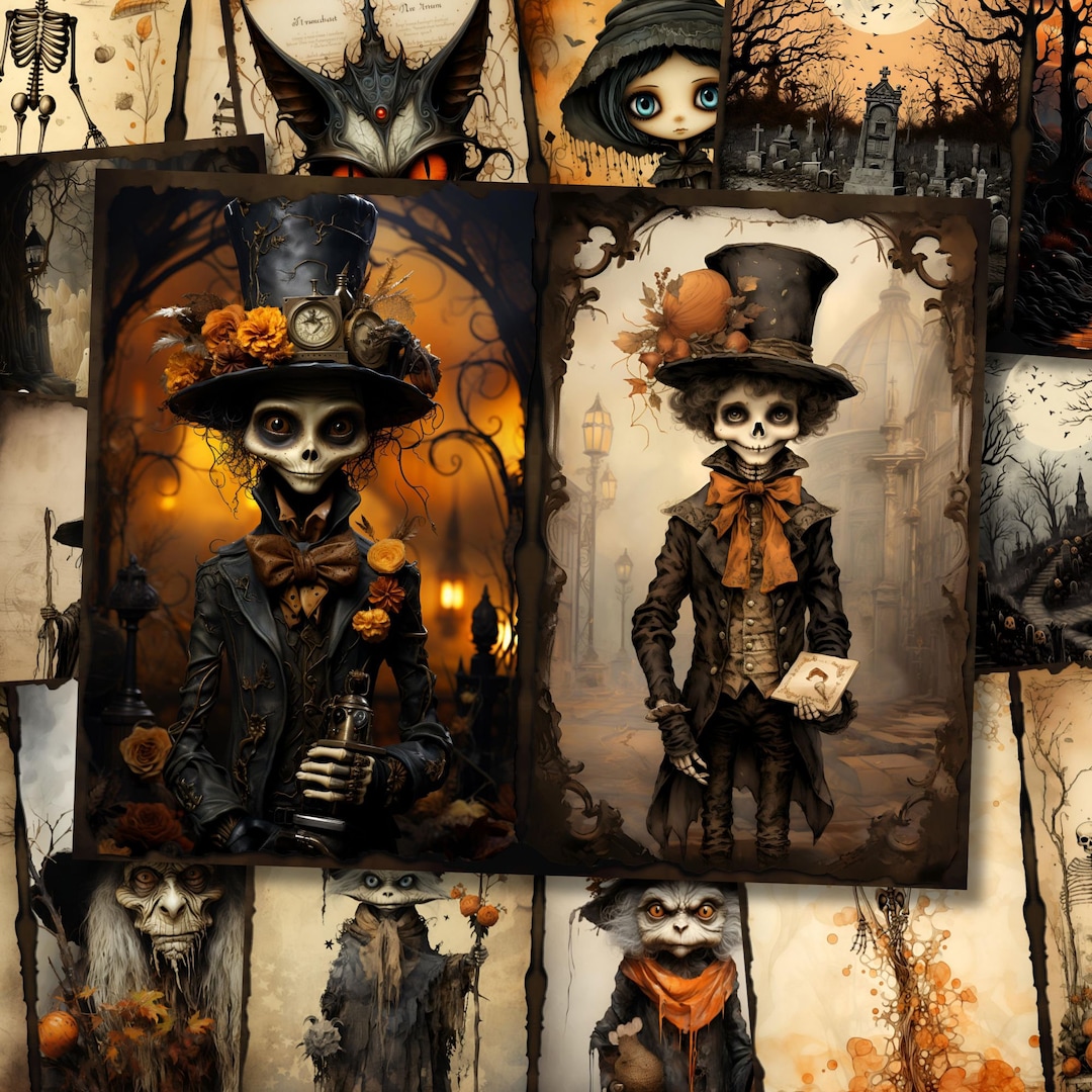 Spooky Halloween Junk Journal Pages Halloween Junk Journal Kit ...