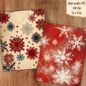 Christmas Scrapbooking Paper Christmas Junk Journal Pages Collage Sheet ...