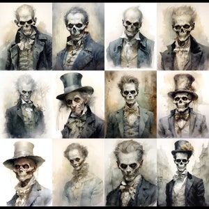 Spooky Creepy Portraits Junk Journal Kit Halloween Collage Sheet ...