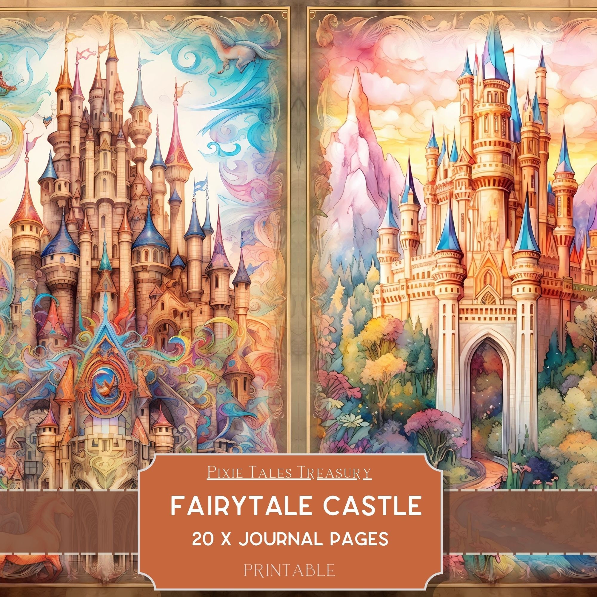 Fantasy Castle Junk Journal Kit Printable Pages Fairytale - Etsy