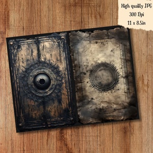 Dark Portal Junk Journal Pages Black Mystic Magical Fantasy Junkjournal ...