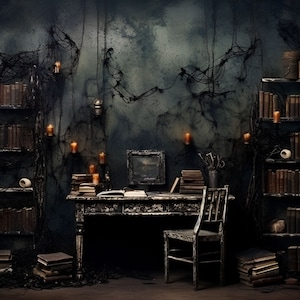 Creepy Study Room Junk Journal Kit Halloween Dark Goth Gothic Spooky ...