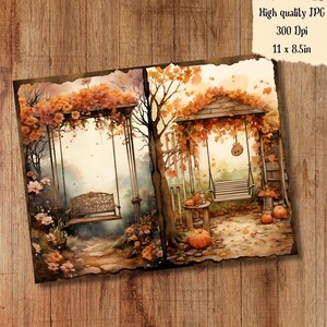 Autumn Fall Junk Journal Kit Digital Printable Junk Journal Country ...