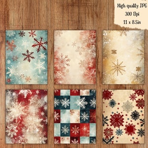 Christmas Scrapbooking Paper Christmas Junk Journal Pages Collage Sheet ...