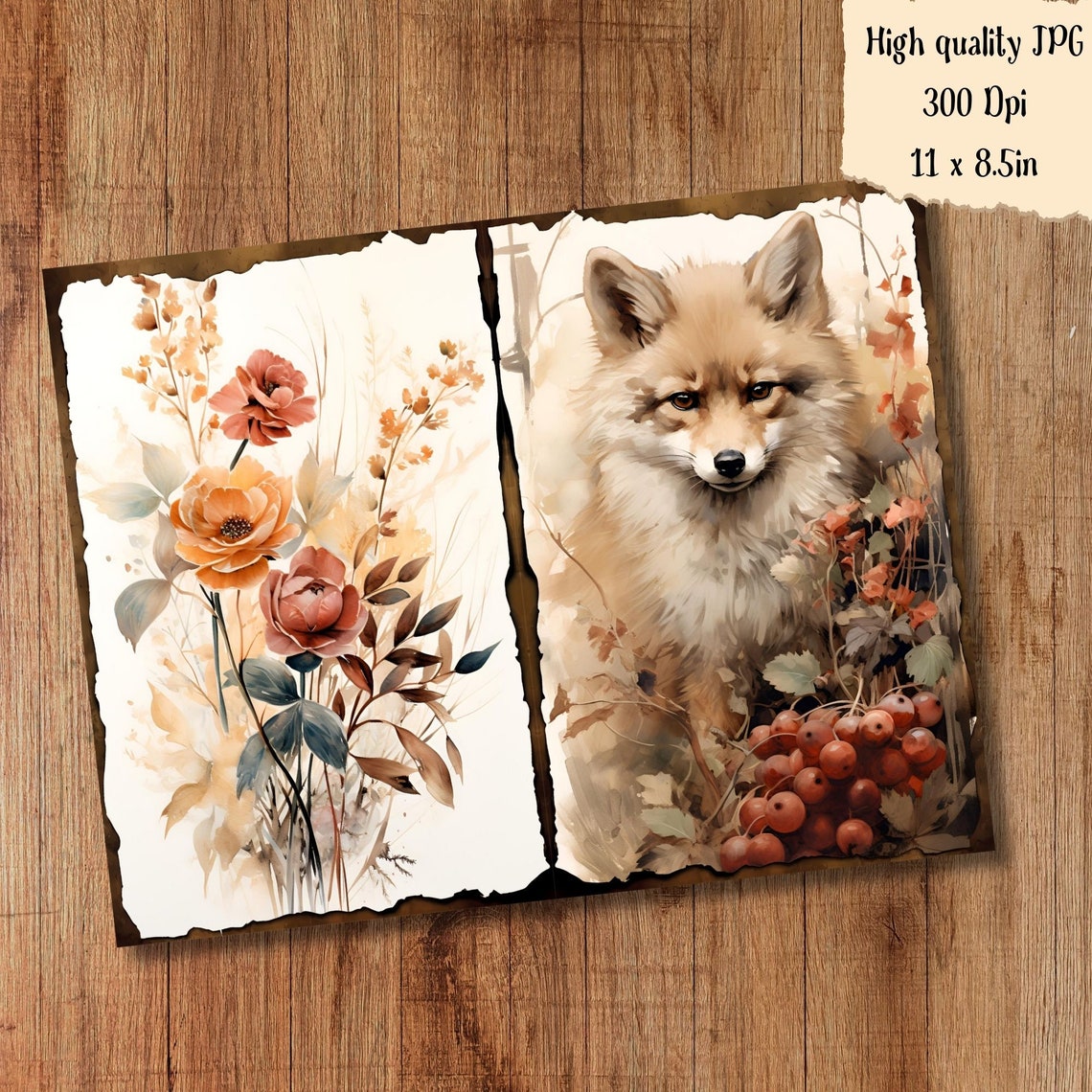 Autumn Fall Junk Journal Kit Digital Printable Junk Journal - Etsy