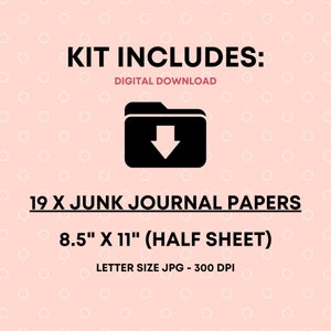 Fairytale Empty Paper Fantasy Junk Journal Kit Decorative Floral ...