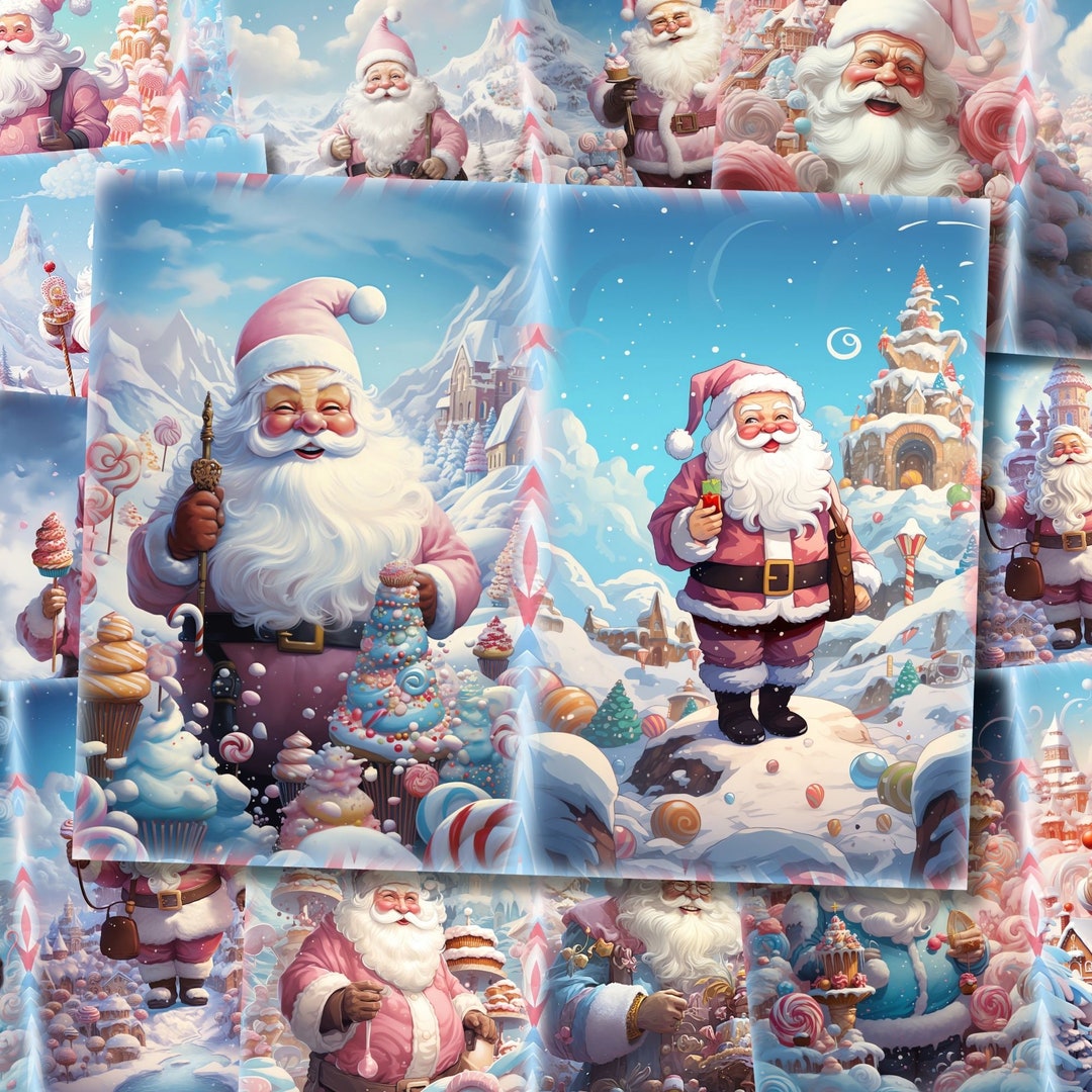 Santa Claus Christmas Junk Journal Kit Printable Winter Pages Card ...