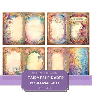 Fairytale Empty Paper Fantasy Junk Journal Kit Decorative Floral ...