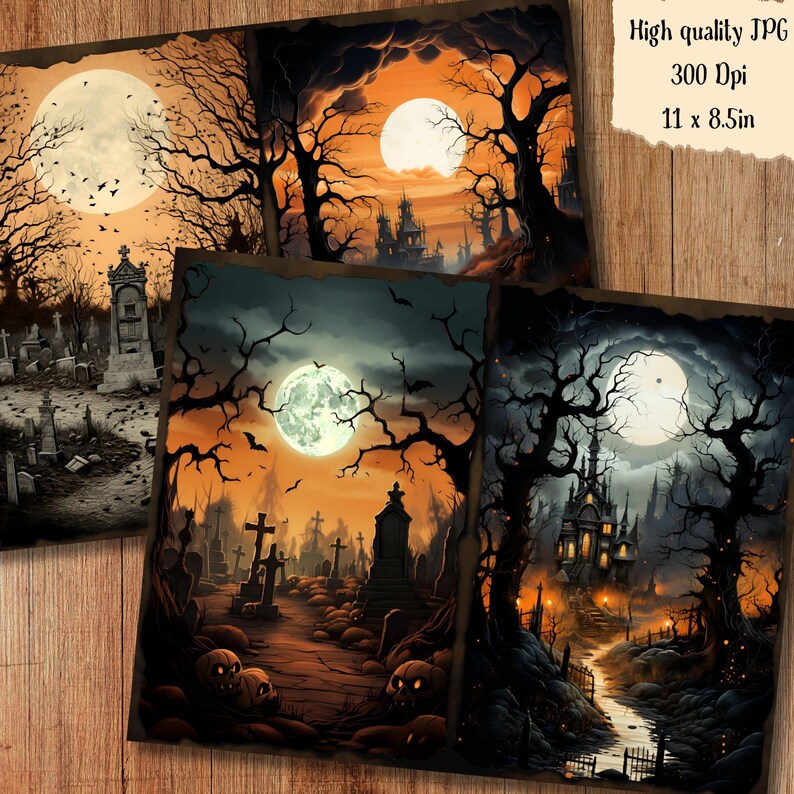Spooky Halloween Junk Journal Pages Halloween Junk Journal Kit ...