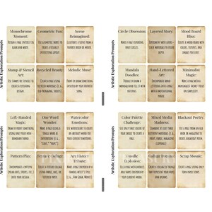 Writing Journal Prompt Templates, Creative Journaling Card, Scrapbook ...