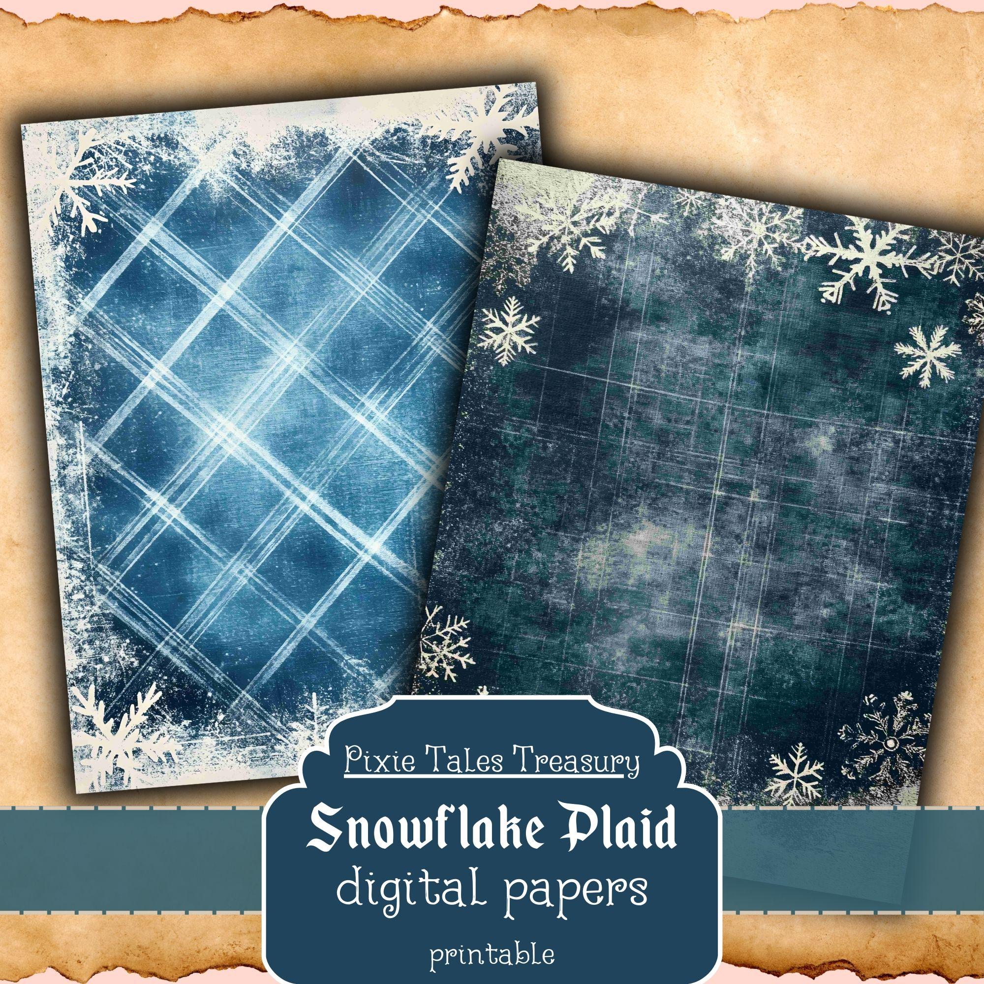 12x12 Cardstock Paper Winter Snowflake Scrapbook Paper 6x6 Inch - 24 ...