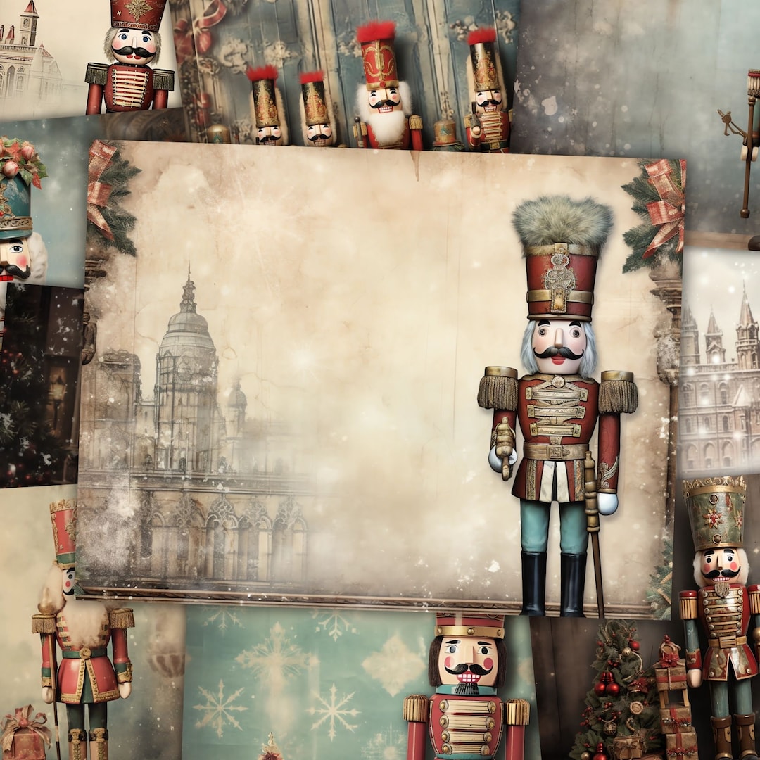 Nutcracker Christmas Junk Journal Kit Christmas Ephemera Scrapbook ...