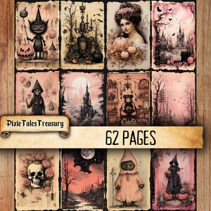 Vintage Halloween Junk Journal Pages Spooky Junk Journal Kit Printable ...