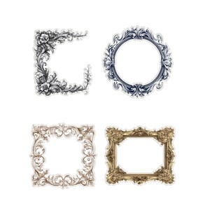 Antique Frame Printables, Vintage Paper Design Kit, Junk Journal ...