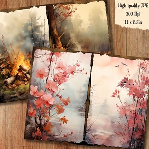 Autumn Fall Junk Journal Kit Digital Printable Junk Journal Country ...