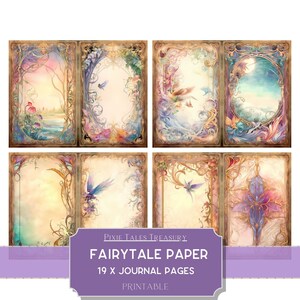 Fairytale Empty Paper Fantasy Junk Journal Kit Decorative Floral ...