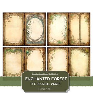 Enchanted Forest Fantasy Junk Journal Kit Fairy Mythical Creature ...