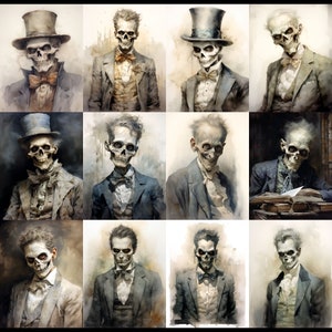 Spooky Creepy Portraits Junk Journal Kit Halloween Collage Sheet ...