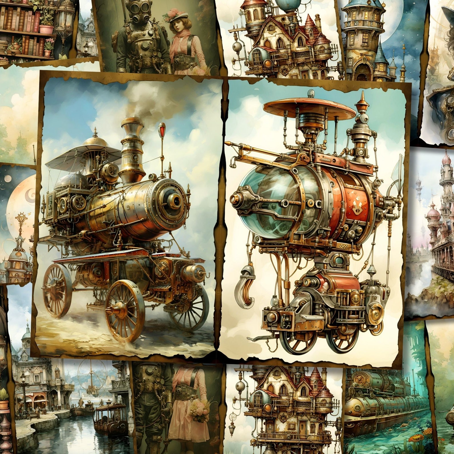 Steampunk Junk Journal Kit Victorian Junk Journal Steampunk Digi Kit ...