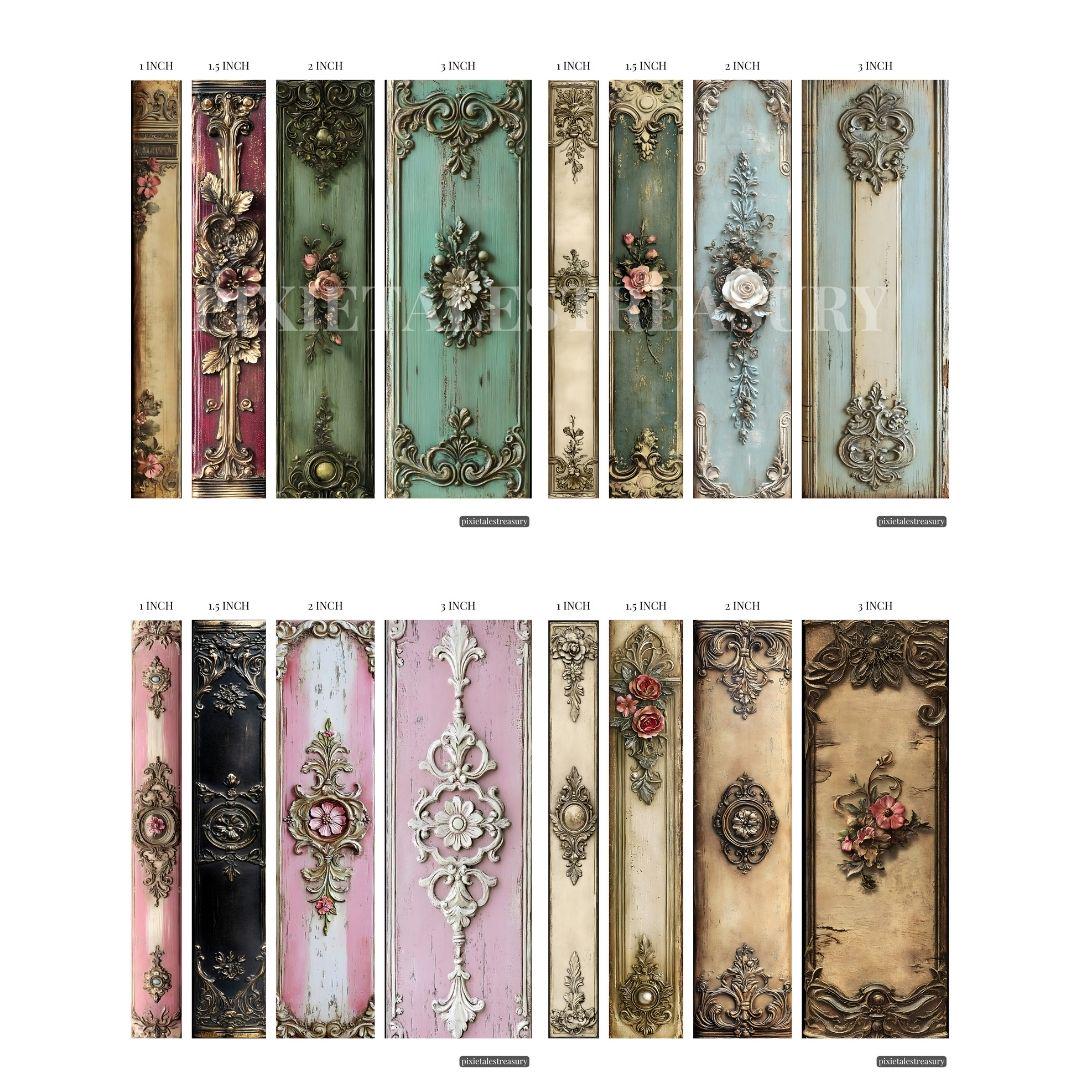 Junk Journal Book Spine Printables, Vintage Design Kit for DIY Crafts ...