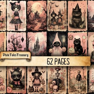 Vintage Halloween Junk Journal Pages Spooky Junk Journal Kit Printable ...