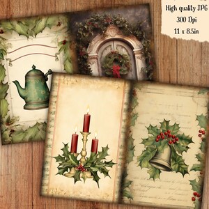 Magical Christmas Junk Journal Kit Merry Christmas Journaling Blank ...