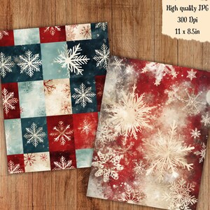 Christmas Scrapbooking Paper Christmas Junk Journal Pages Collage Sheet ...