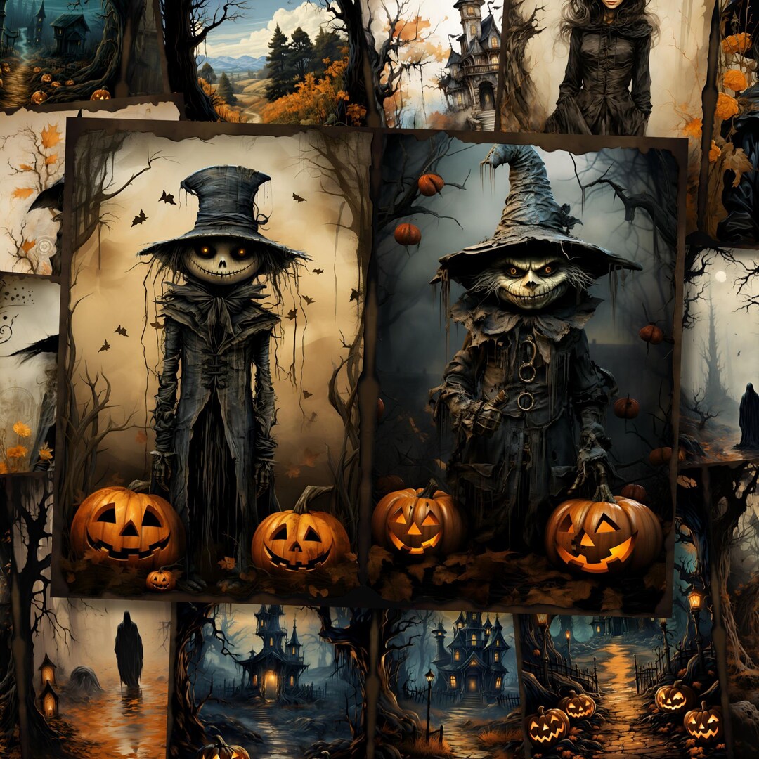 Whimsical Halloween Junk Journal Pages Magical Halloween Junk Journal ...