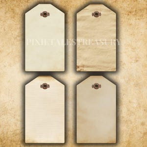 Blank Tag Label Printables, Neutral Ephemera for Junk Journals ...