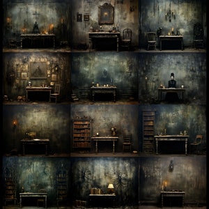 Creepy Study Room Junk Journal Kit Halloween Dark Goth Gothic Spooky ...