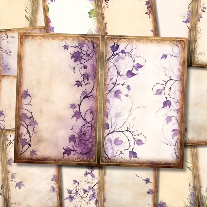 Purple Collage Kit - Etsy